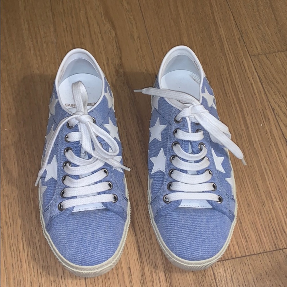 Saint Laurent Blue Star Sneakers - Gem